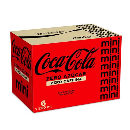 Refresco cola Coca-Cola mini lata 20cl pack 6 zero zero | Ahorramas