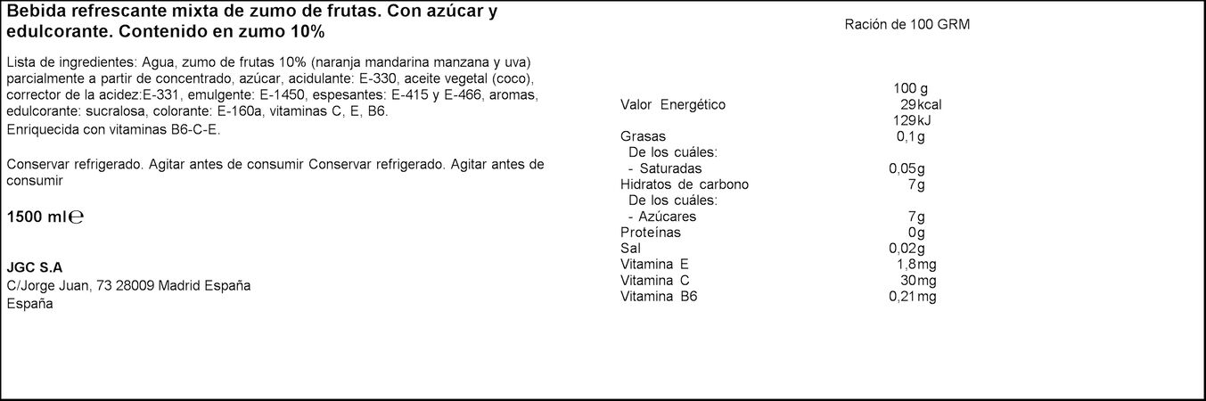 Refresco Simon Life 1,5l naranja | Ahorramas
