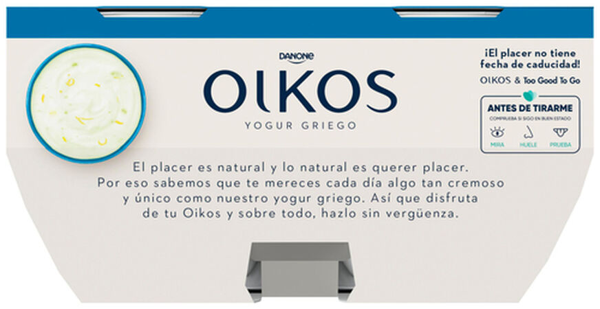 Yogur estilo griego Oikos pack 4 lima limón | Ahorramas