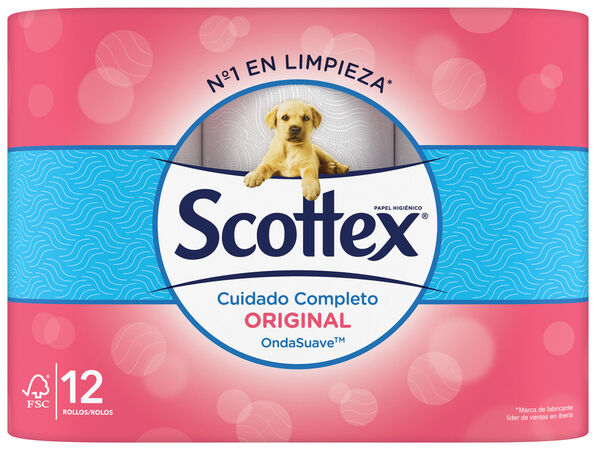 Papel higiénico Scottex 12 rollos original | Ahorramas