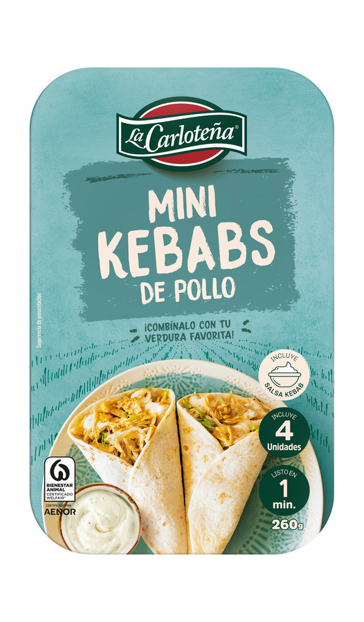 Mini kebab de pollo La Carloteña 4 unidades | Ahorramas
