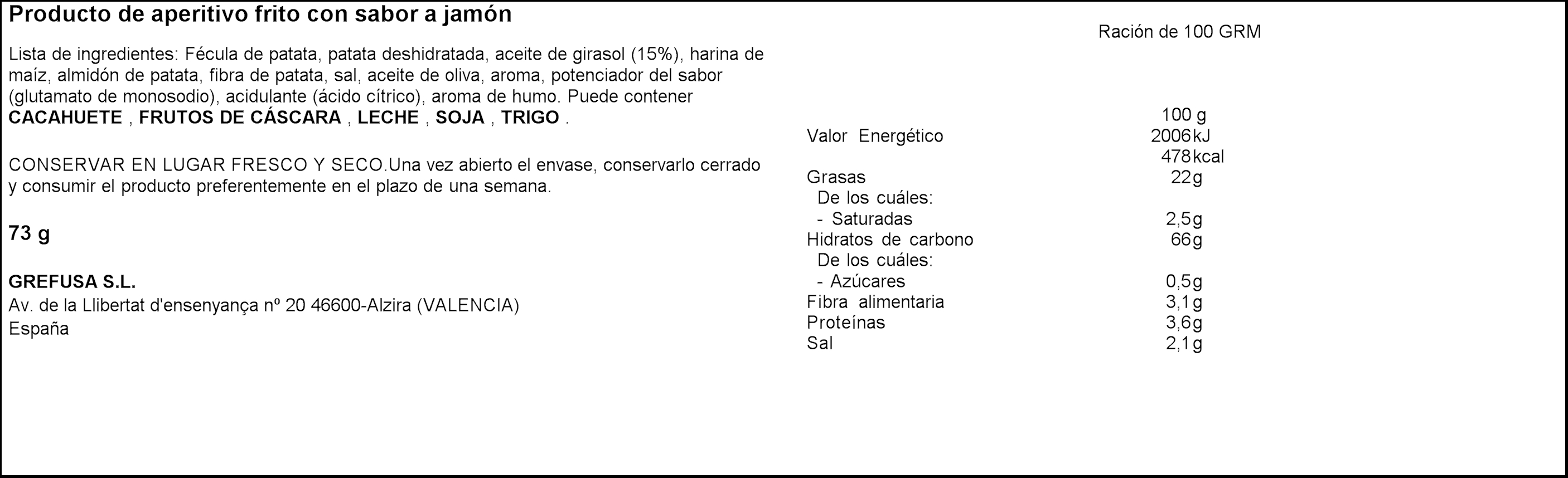 Snack Papa Delta Grefusa 73g | Ahorramas