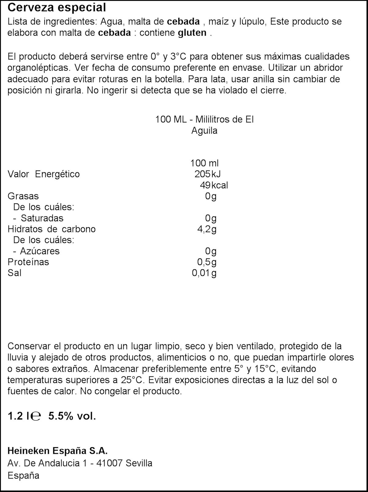 Cerveza rubia especial El Águila Dorada pack 6 botella 20cl | Ahorramas