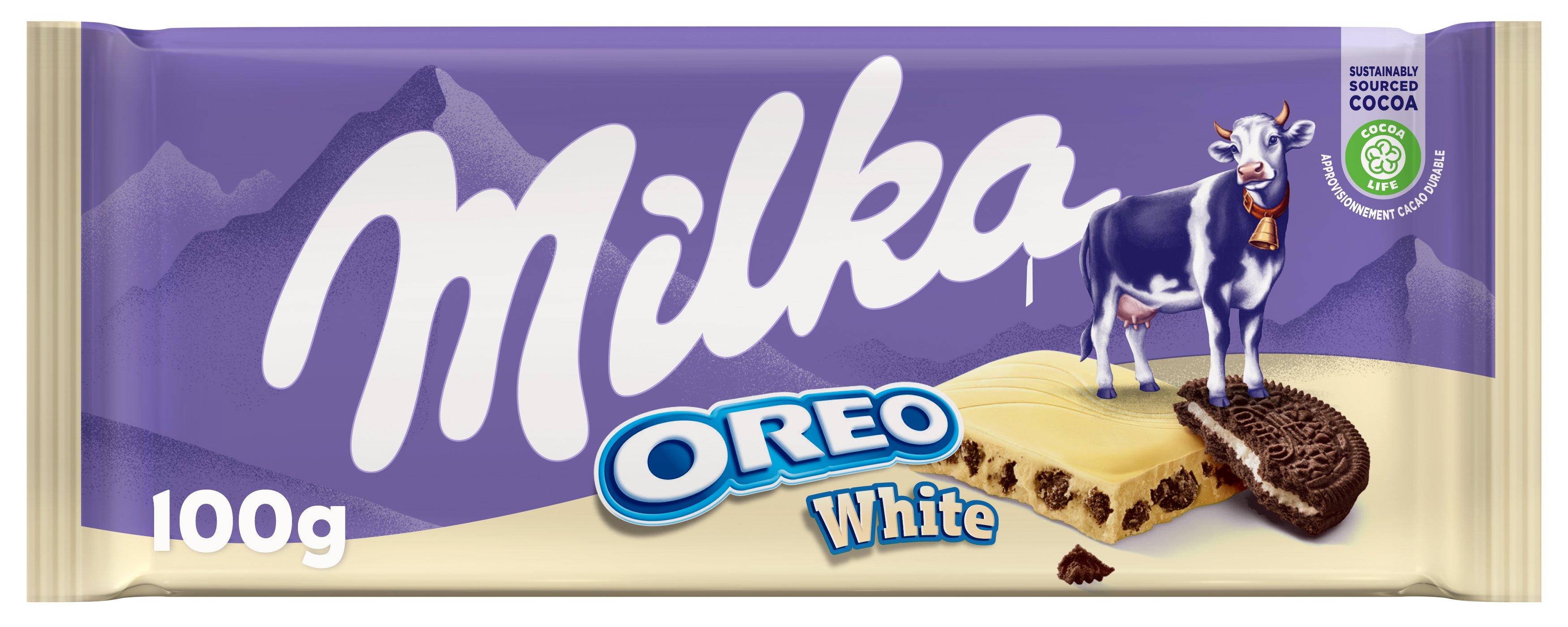 Chocolate blanco Milka 100g con oreo | Ahorramas