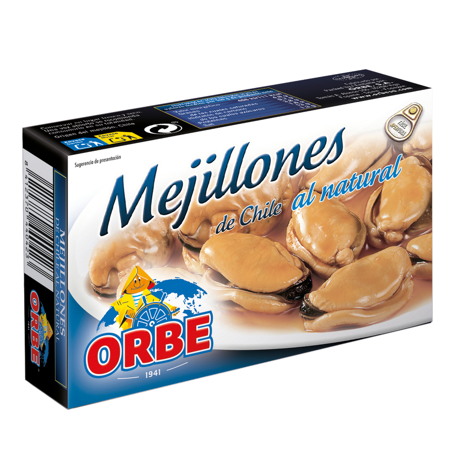 Mejillones de Chile al natural Orbe 69g | Ahorramas