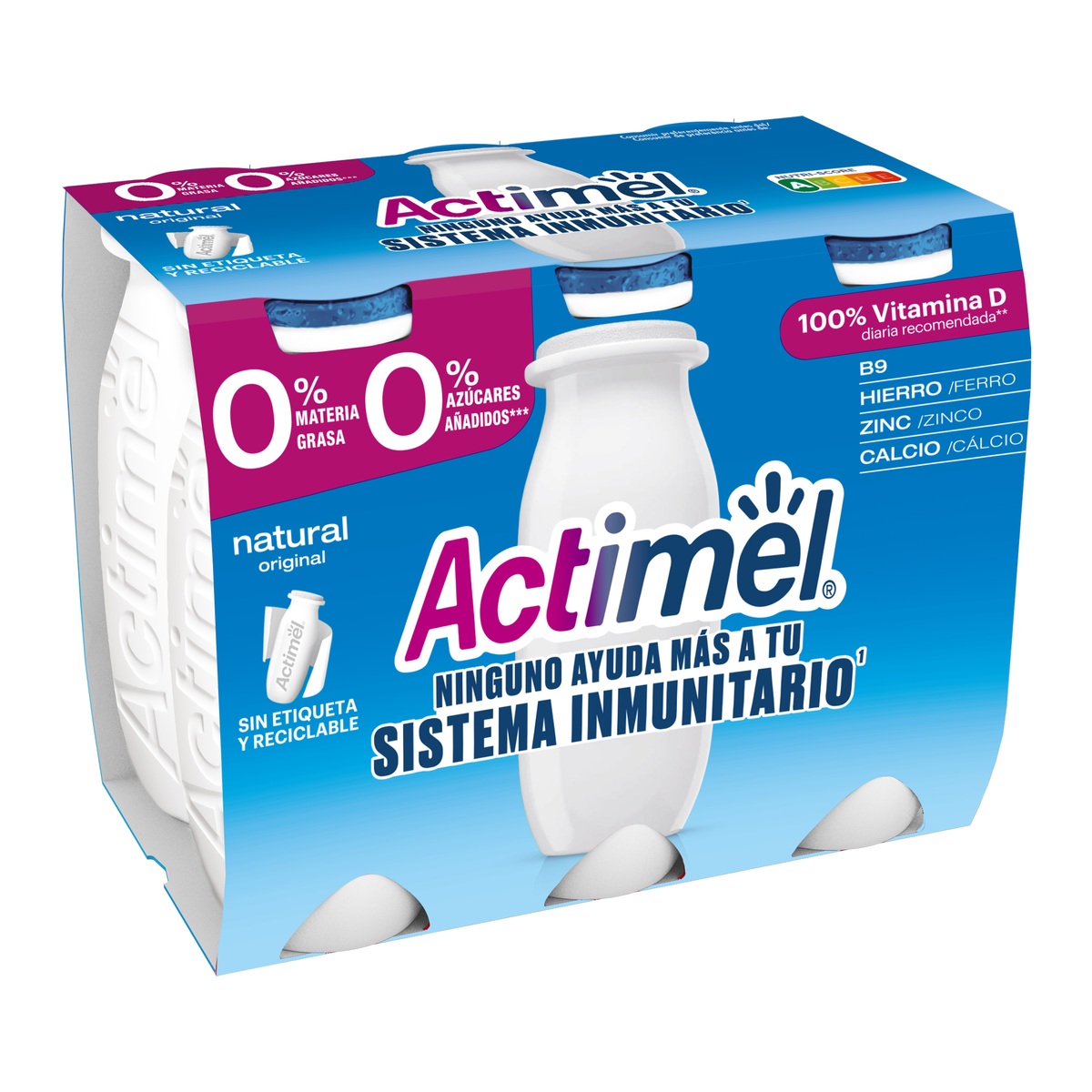 Actimel 0% MG pack 6 natural | Ahorramas