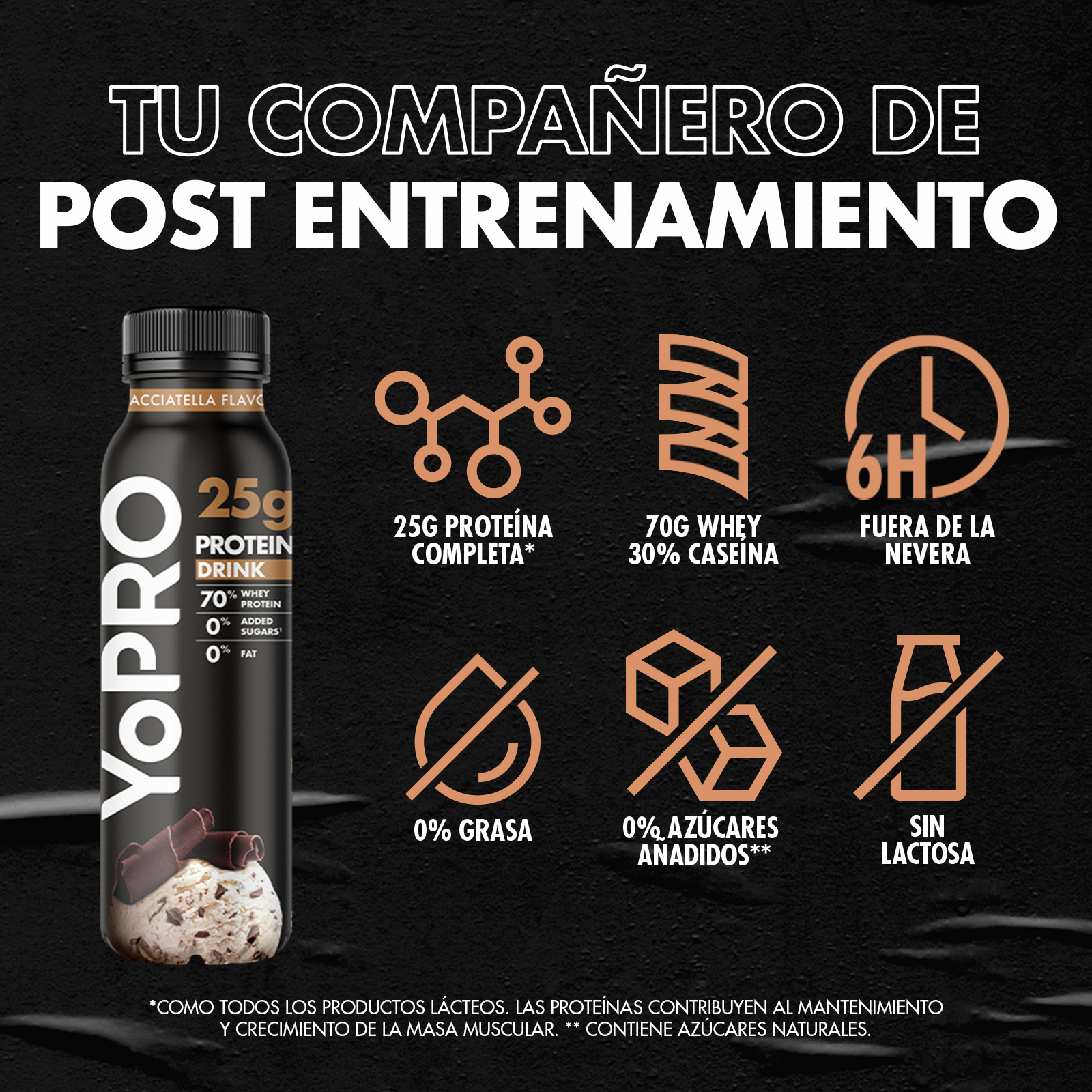 Yogur líquido proteínas Yopro 300g stracciatella | Ahorramas