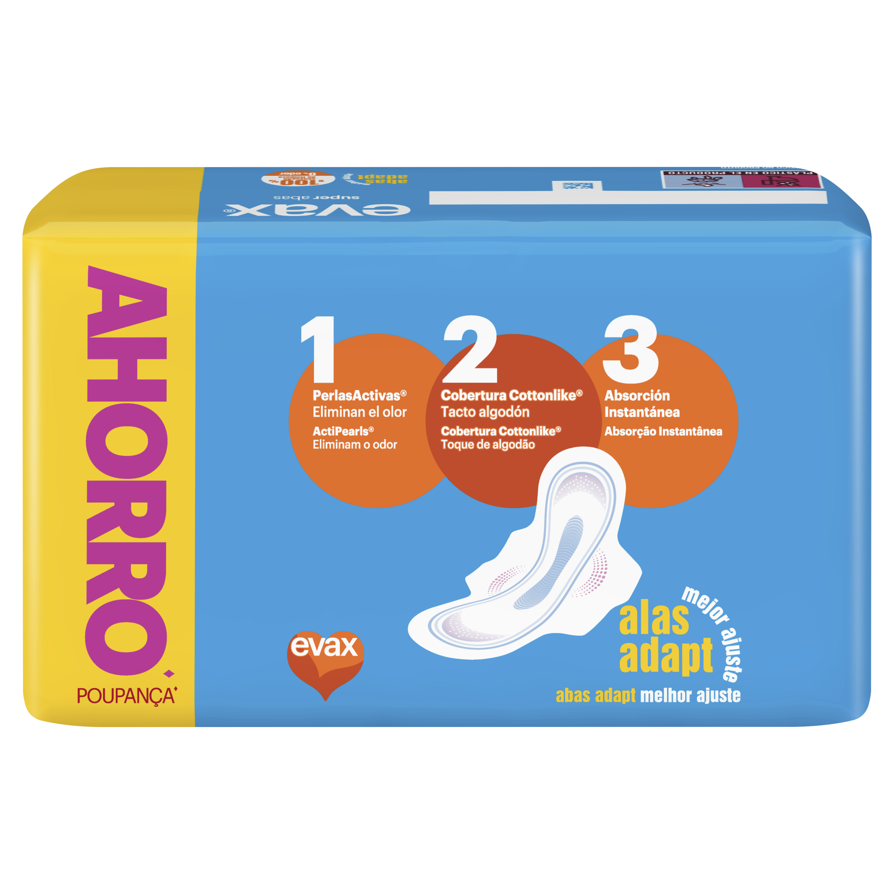 Compresas con alas cottonlike Evax 24 uds super | Ahorramas