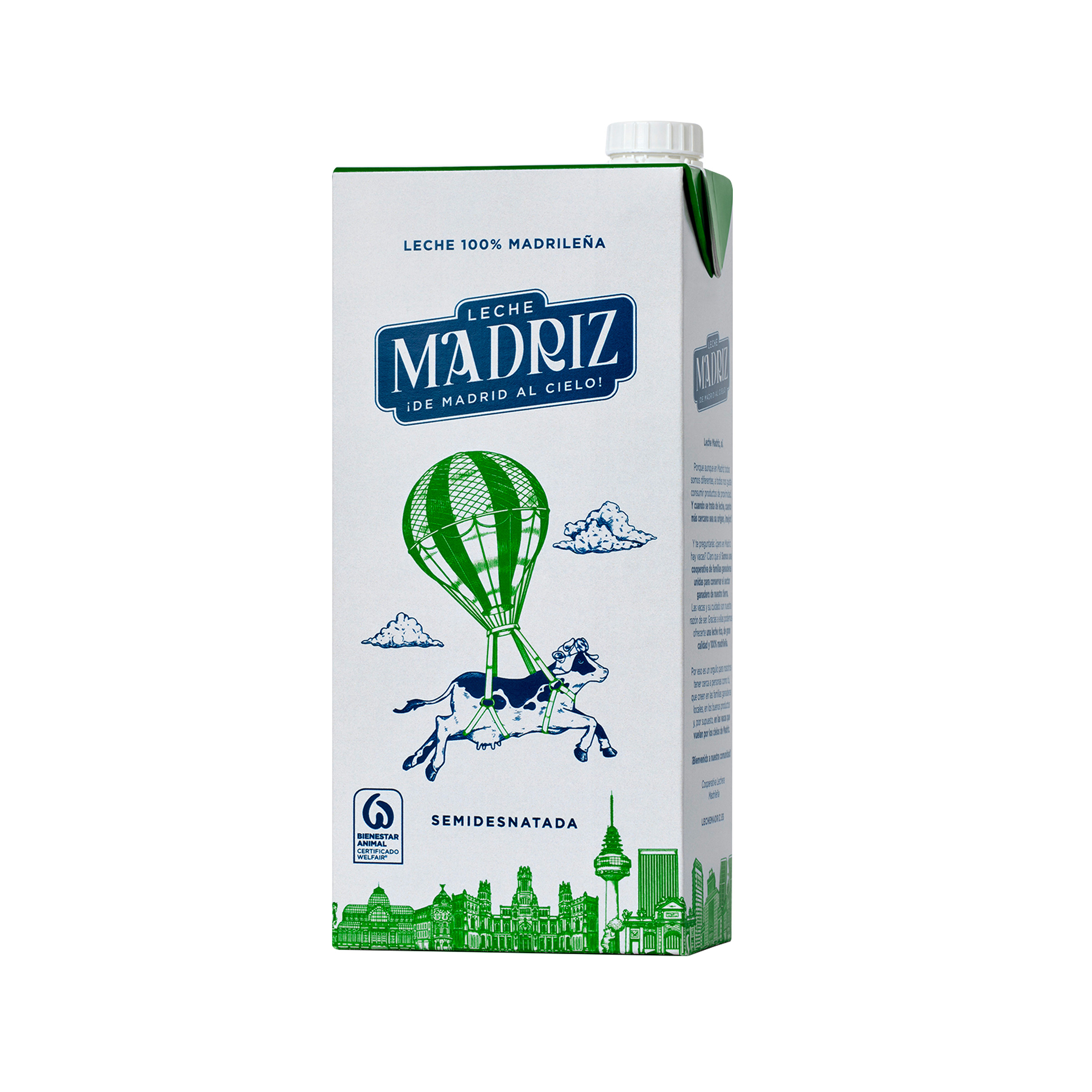 Leche Madriz UHT semidesnatada 1 litro | Ahorramas