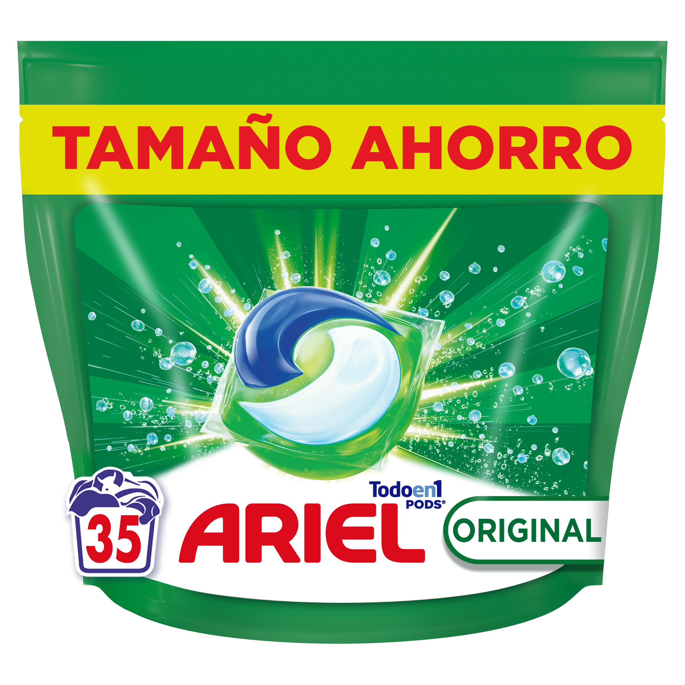 Detergente en cápsulas Ariel pods 35 lavados original | Ahorramas