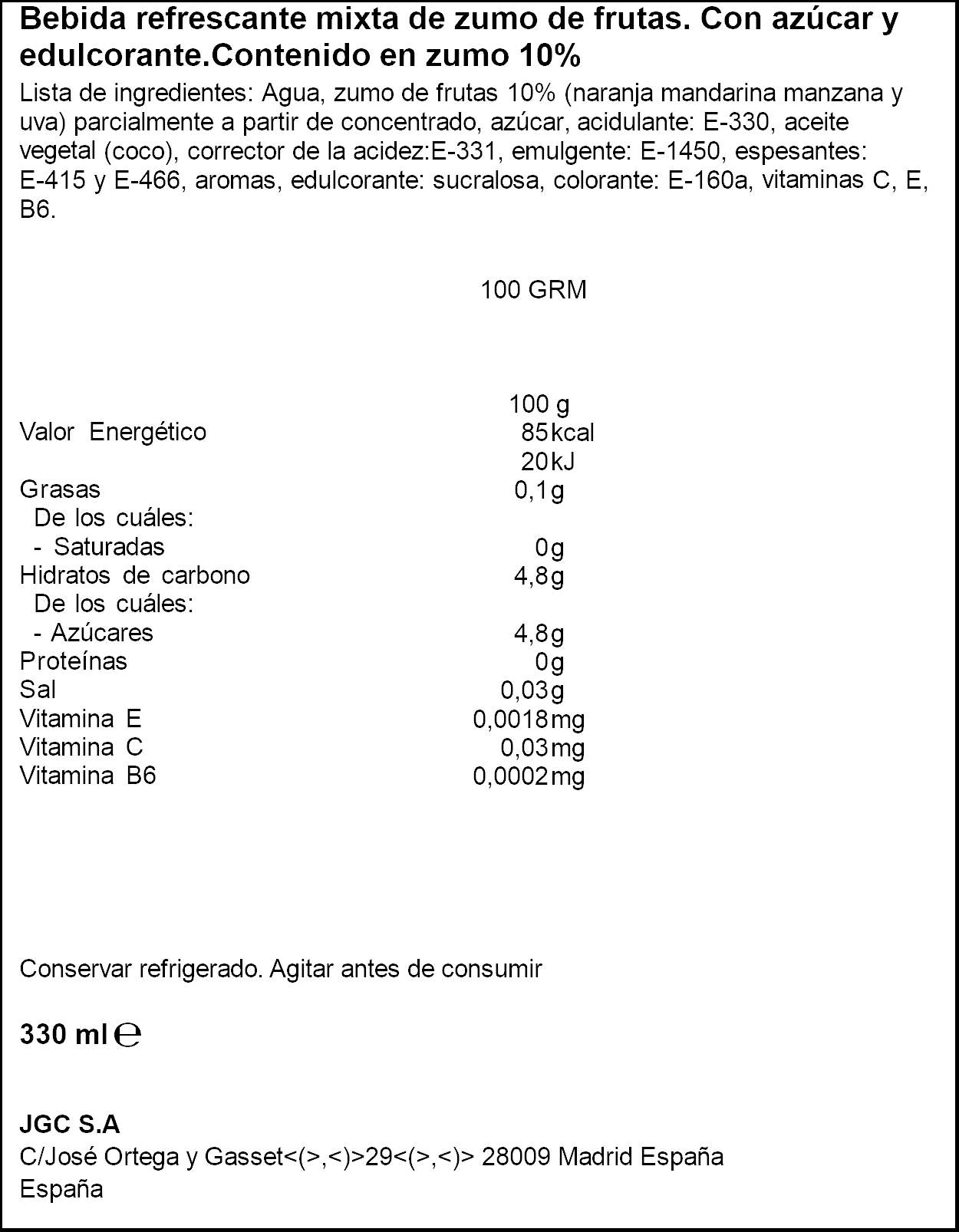 Refresco sin gas de naranja Simon Life 33cl | Ahorramas