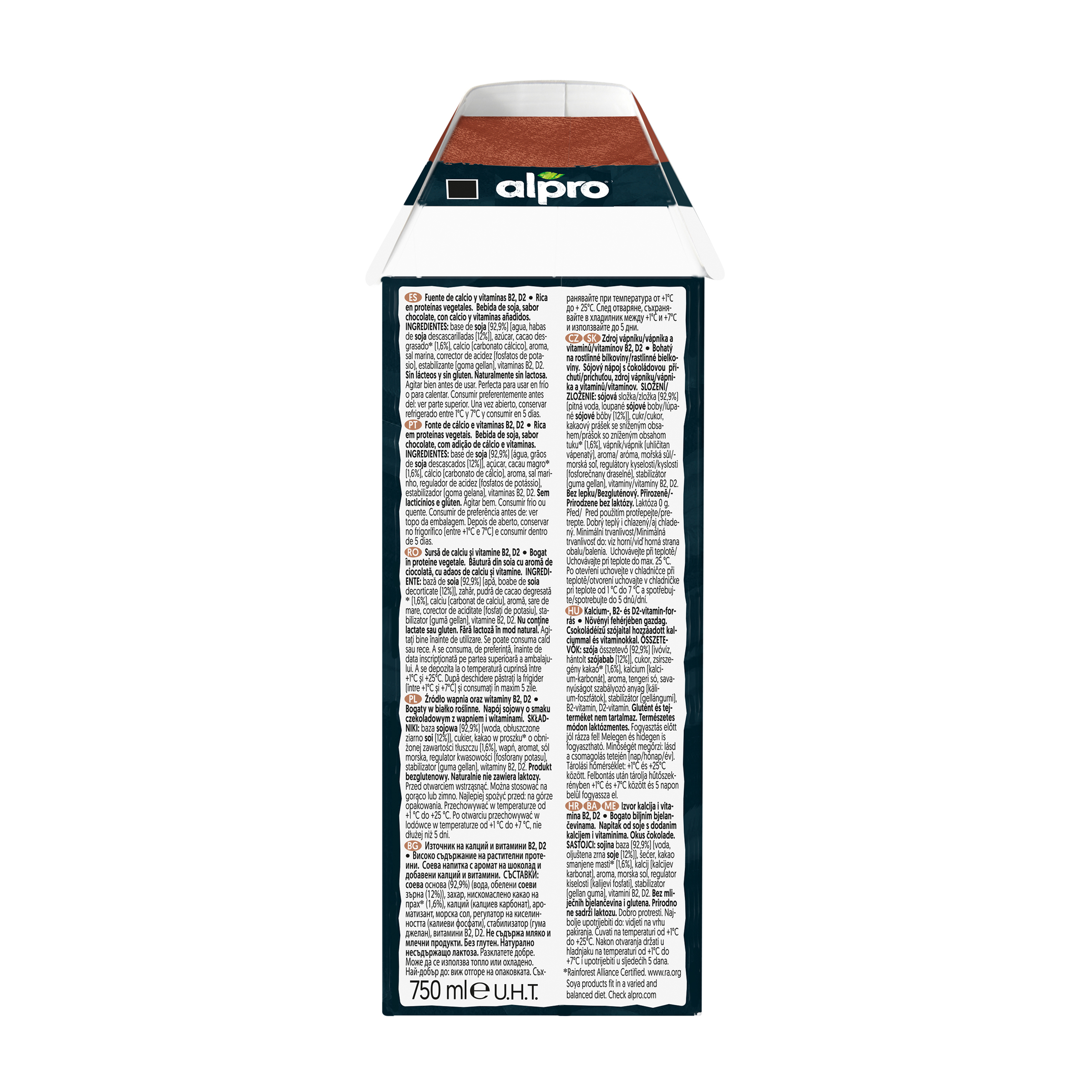 Bebida de soja proteinas y chocolate Alpro 750 ml | Ahorramas