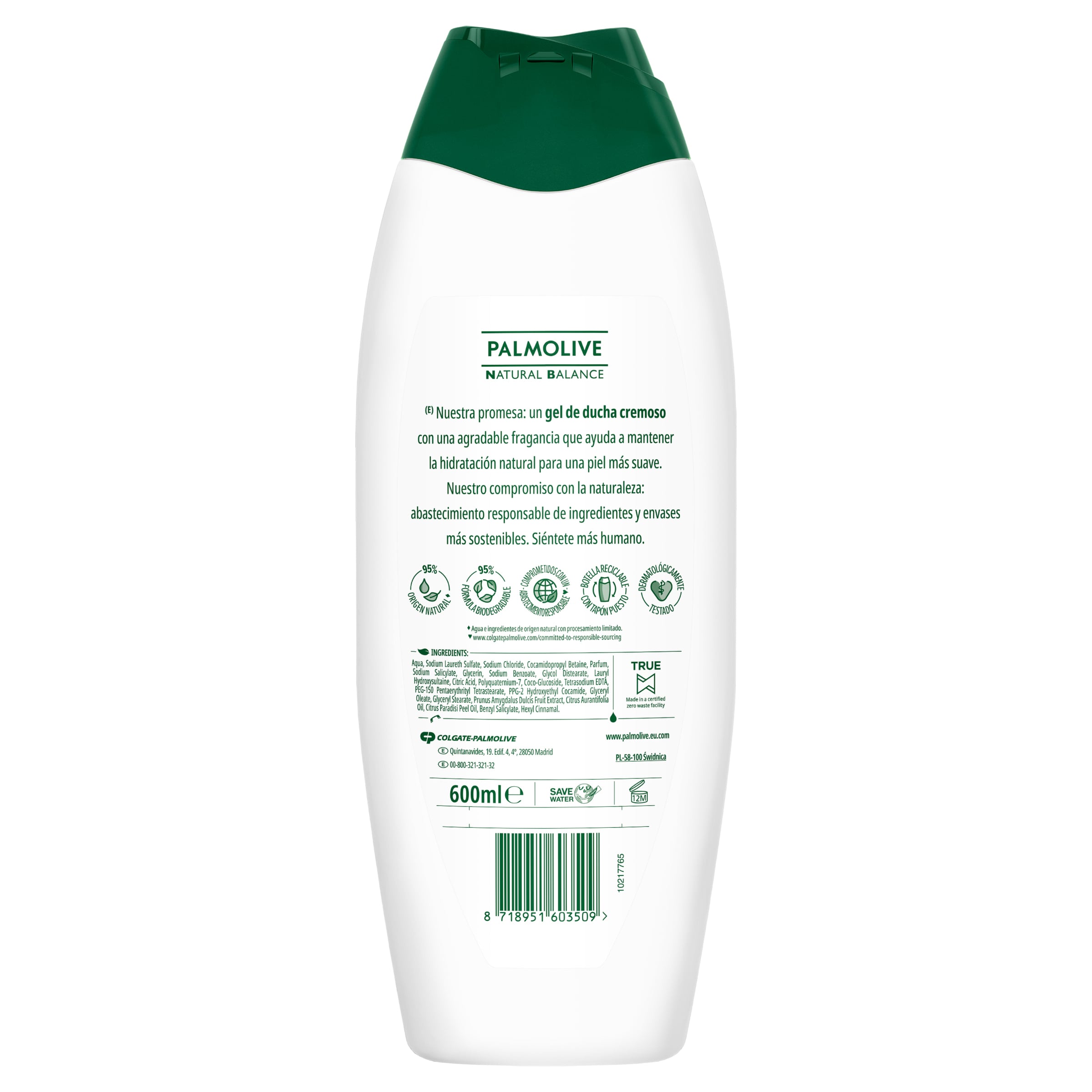 Gel Ducha Palmolive 600 ml Natural&Balance | Ahorramas