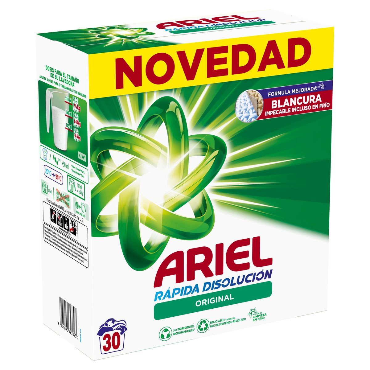 Detergente polvo Ariel 30 lavados original | Ahorramas