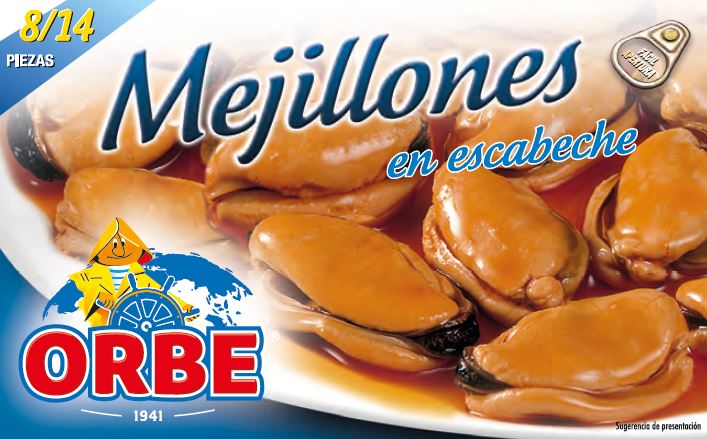 Mejillones en escabeche 8/14 Orbe 69g | Ahorramas