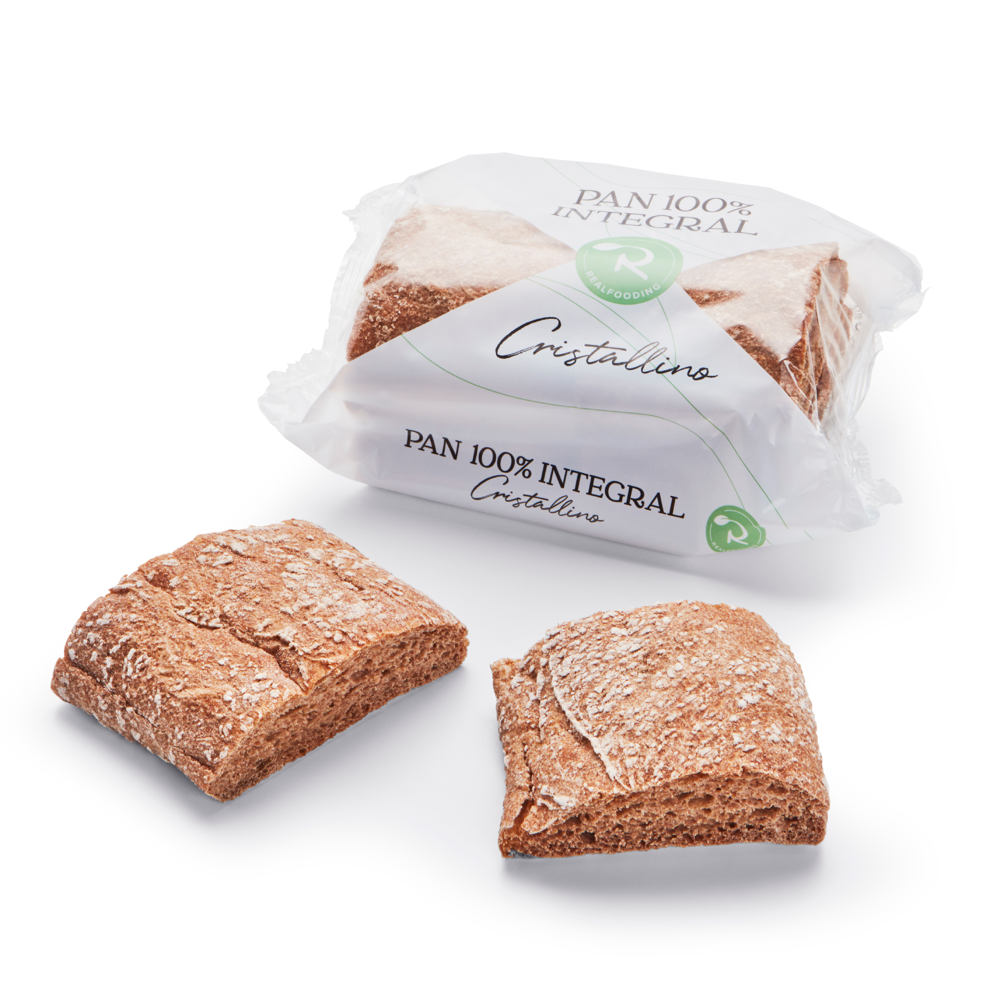 Pan cristal Realfooding 100% integral 195gr | Ahorramas