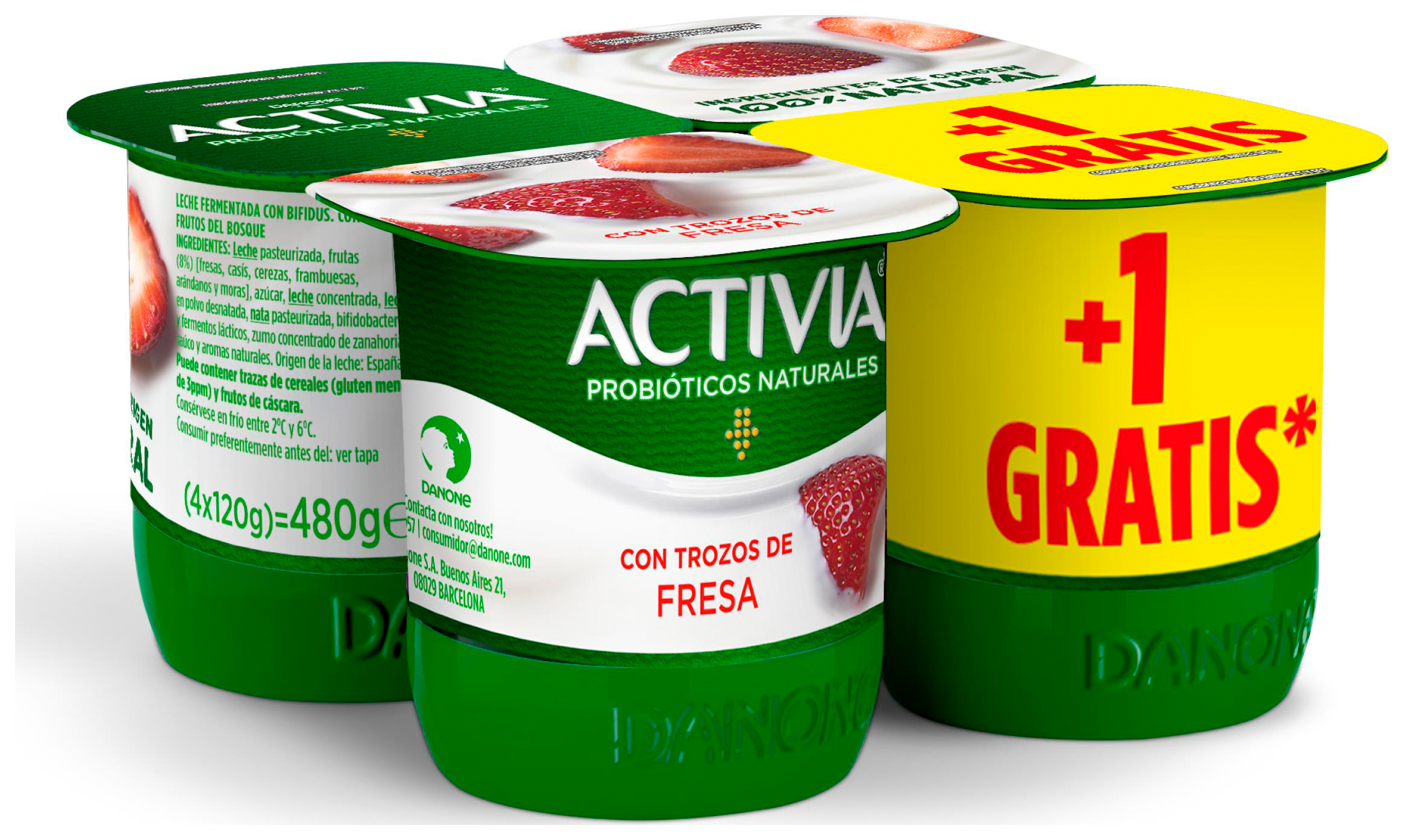Bífidus Activia pack 4 fresa | Ahorramas