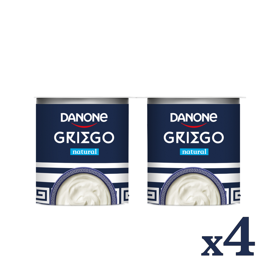 Yogur estilo griego Danone pack 4 natural | Ahorramas