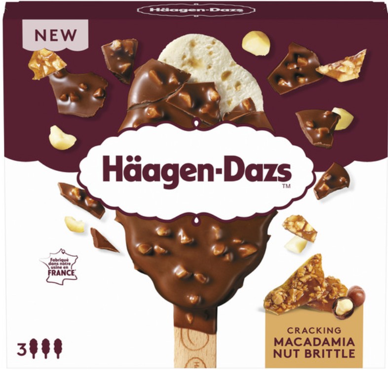 Helado Häagen-Dazs Crunchy Macadamia Nut Brittle 3x80ml | Ahorramas