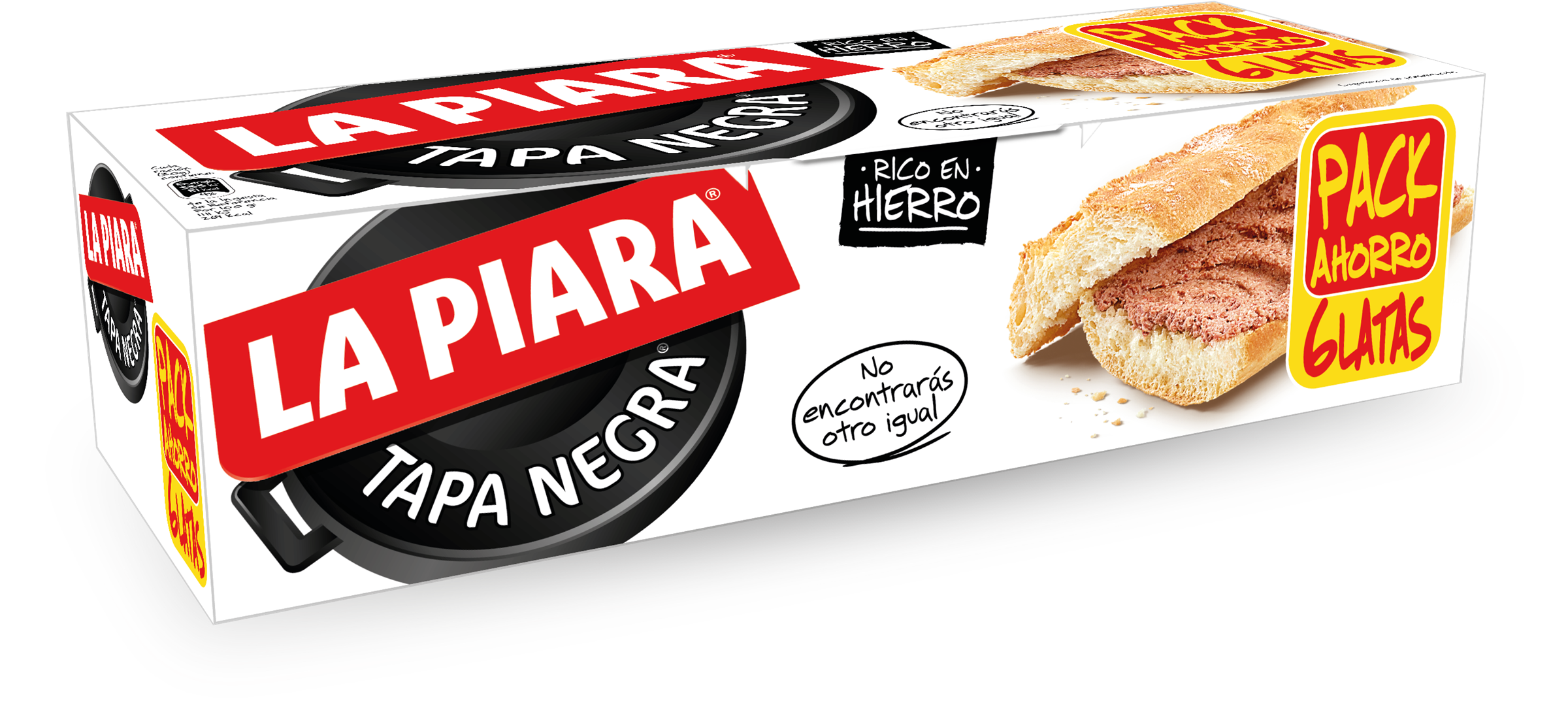 Paté tapa negra La Piara 6x75g | Ahorramas