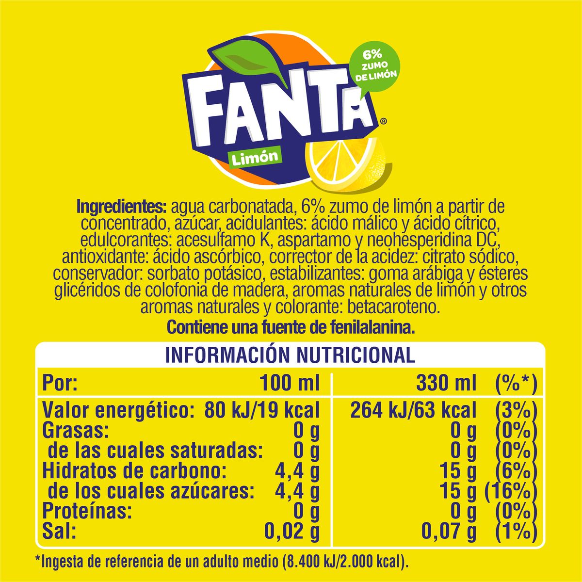 Refresco limón Fanta lata 33cl | Ahorramas