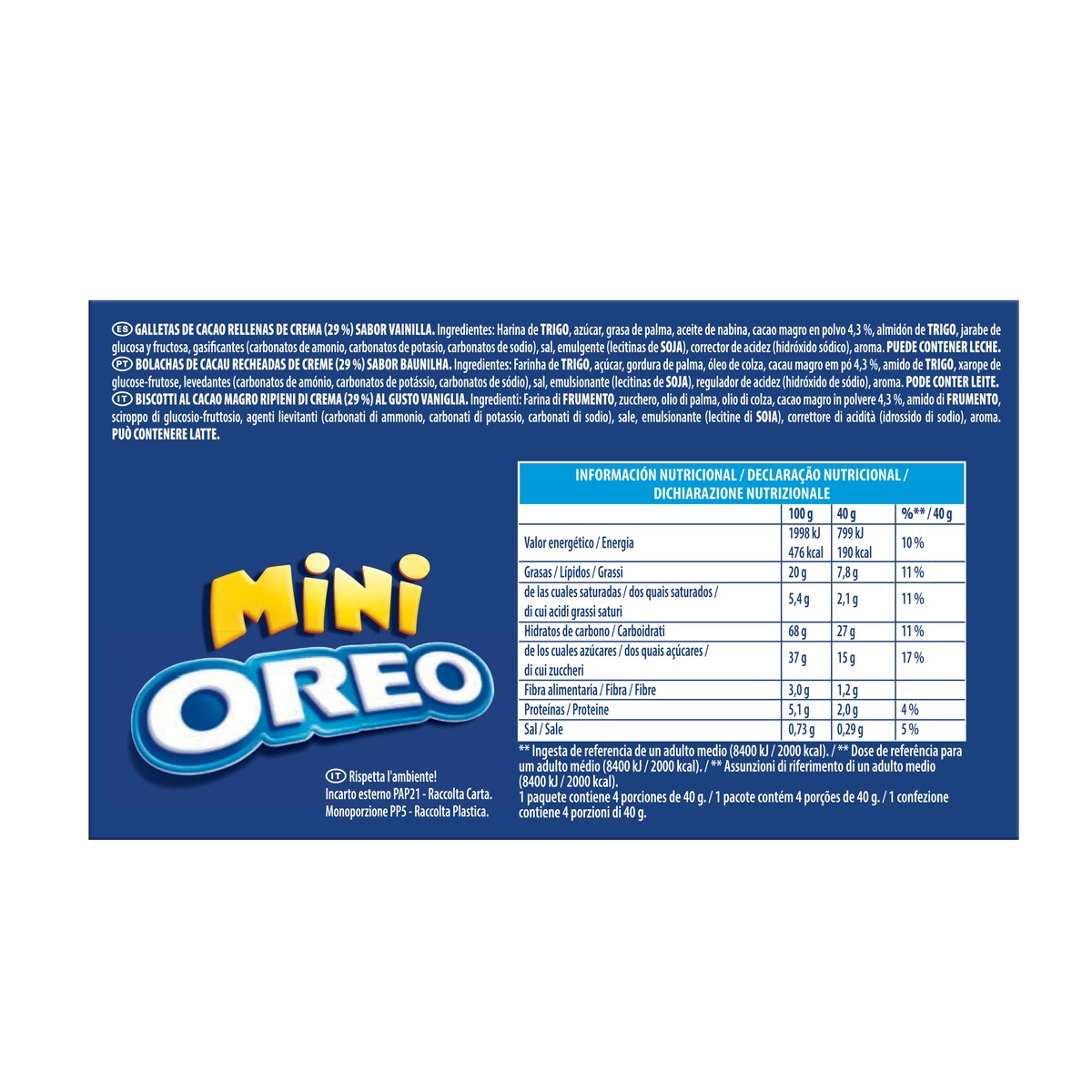 Galleta Oreo 160g mini | Ahorramas