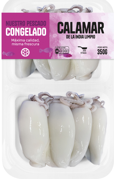 Calamar limpio de la India 350g | Ahorramas