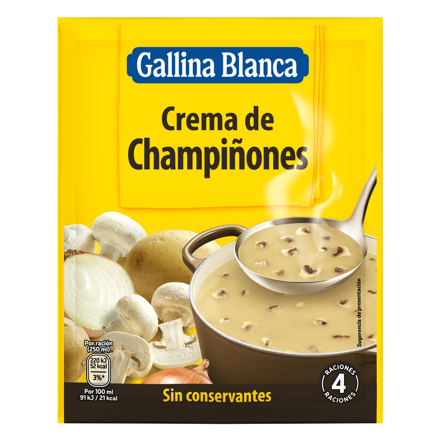 Crema Gallina Blanca 62g champiñones | Ahorramas
