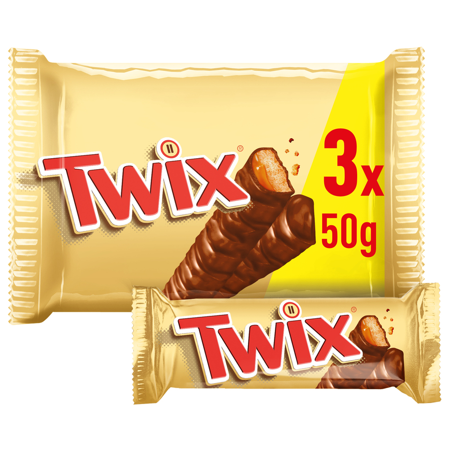 Chocolatina Twix 3 unidades 150g | Ahorramas