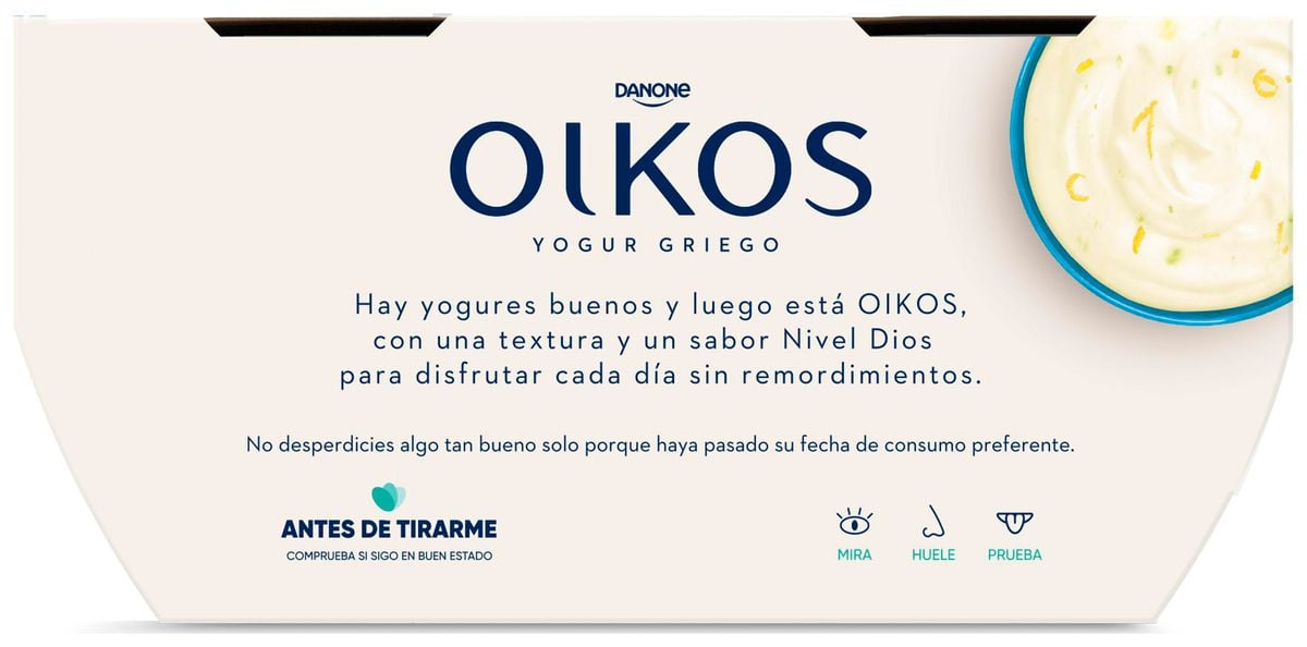 Yogur estilo griego Oikos pack 4 lima limón | Ahorramas