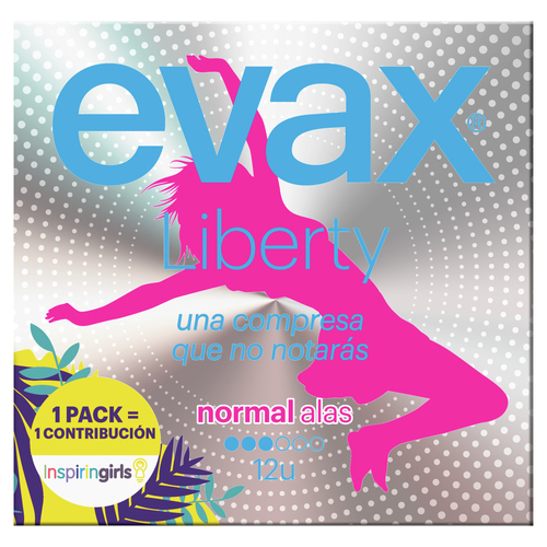 Compresas con alas liberty Evax 12 uds normal | Ahorramas