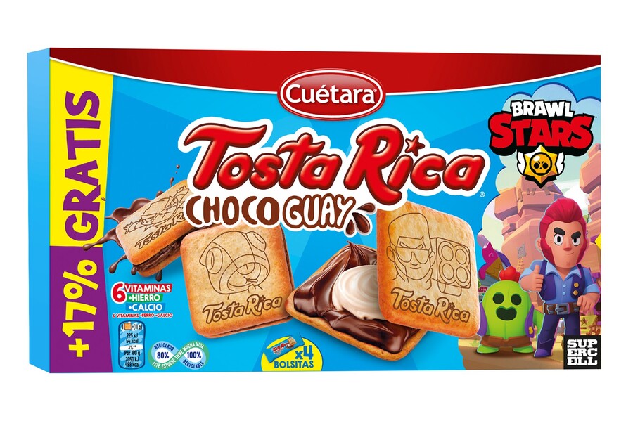 Galletas de chocolate rellenas Chocoguay Tostarica 144 gr + 24g | Ahorramas