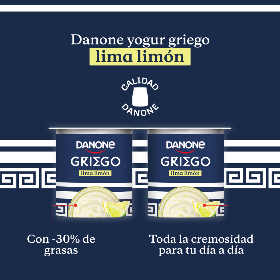 Yogur estilo griego Danone pack 4 lima limón | Ahorramas