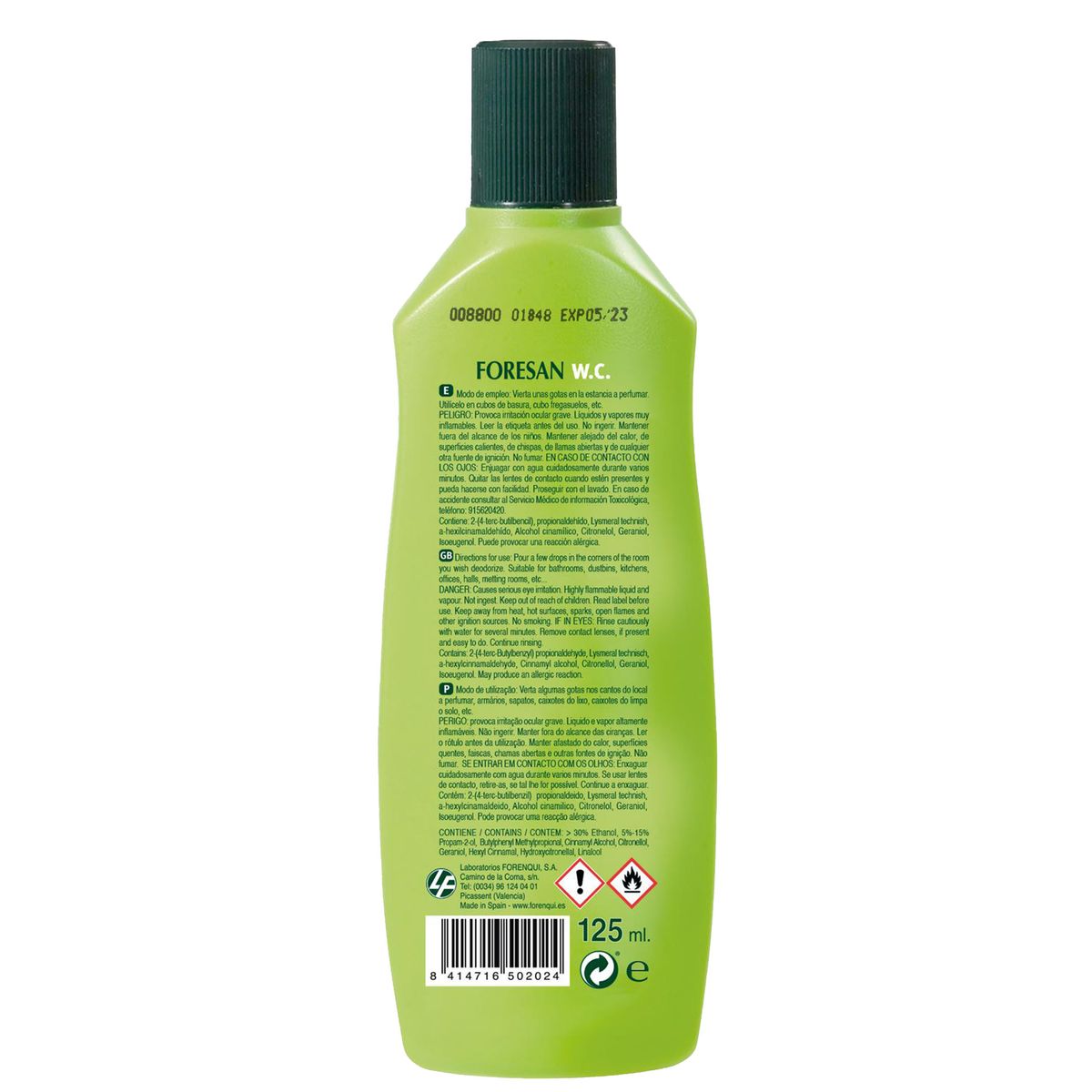 Ambientador concentrado ForeSan 125ml para el WC | Ahorramas