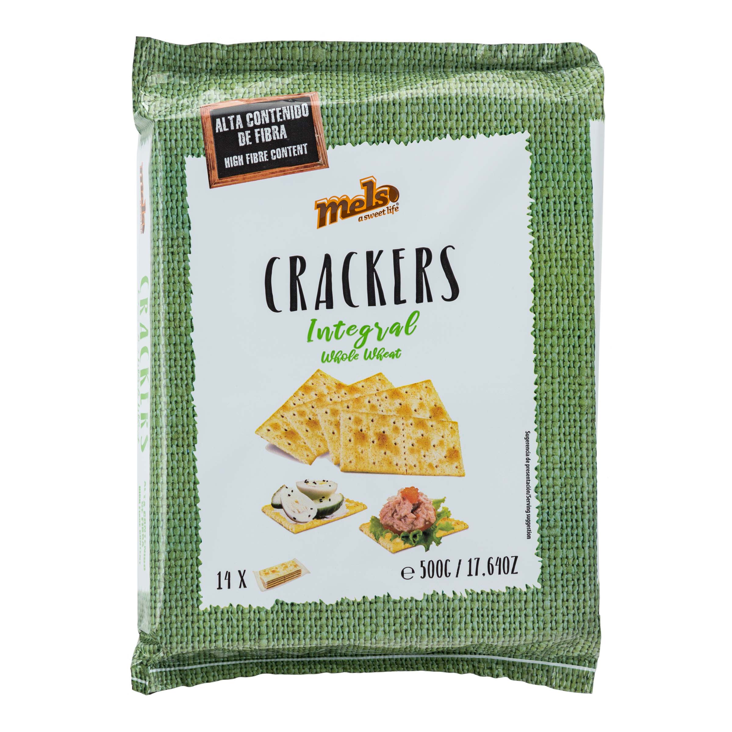 Crackers integrales Mels 500g | Ahorramas
